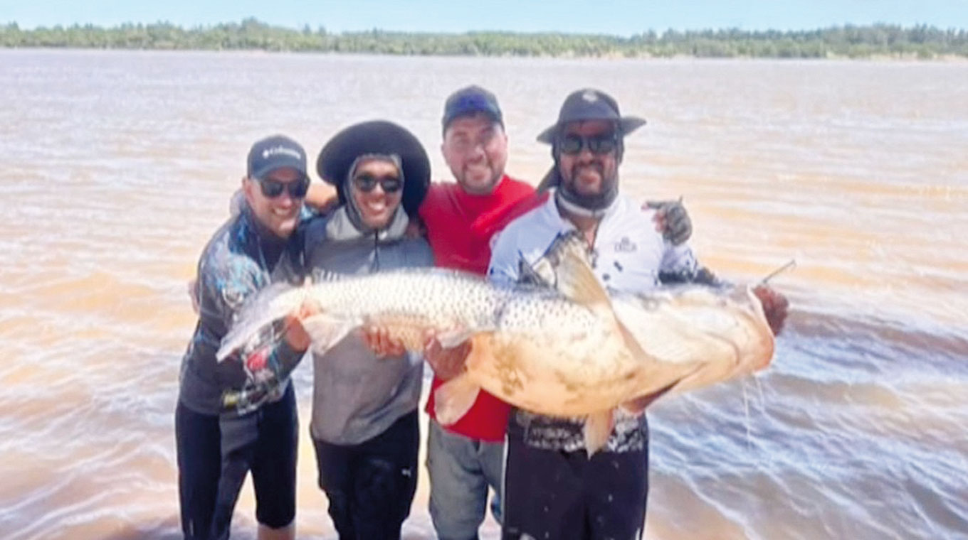 Pescaron un enorme surubí de 57 kilos en el río Uruguay frente a Salto ...